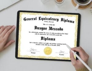 Personalized Name GED School Diploma | Instant Download
