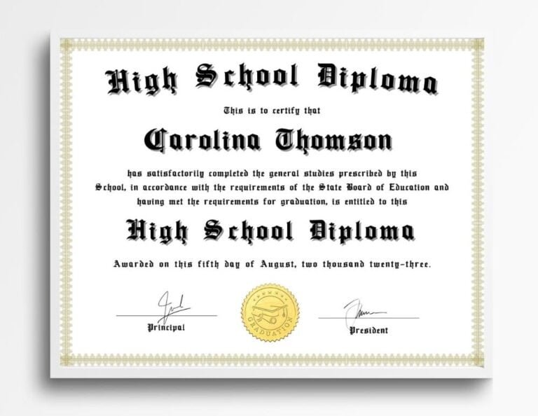 Diploma Certificate Template