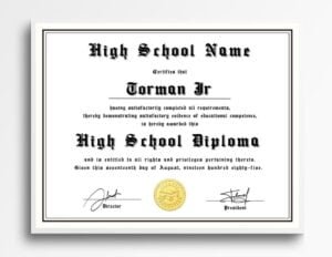 Editable Diploma Template | High School Certificate Template