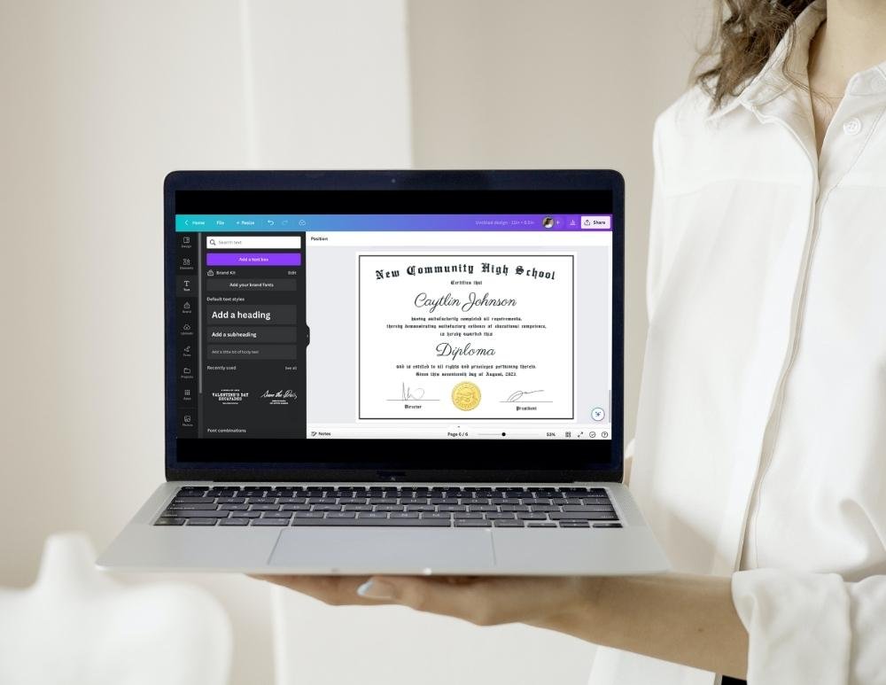 High School Diploma Copy | Instant download