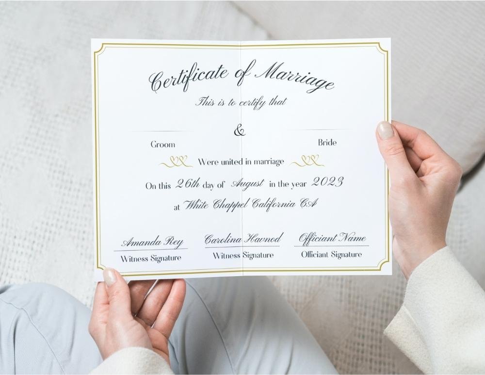 Marriage Certificate Samples | DigiTemplateStudio