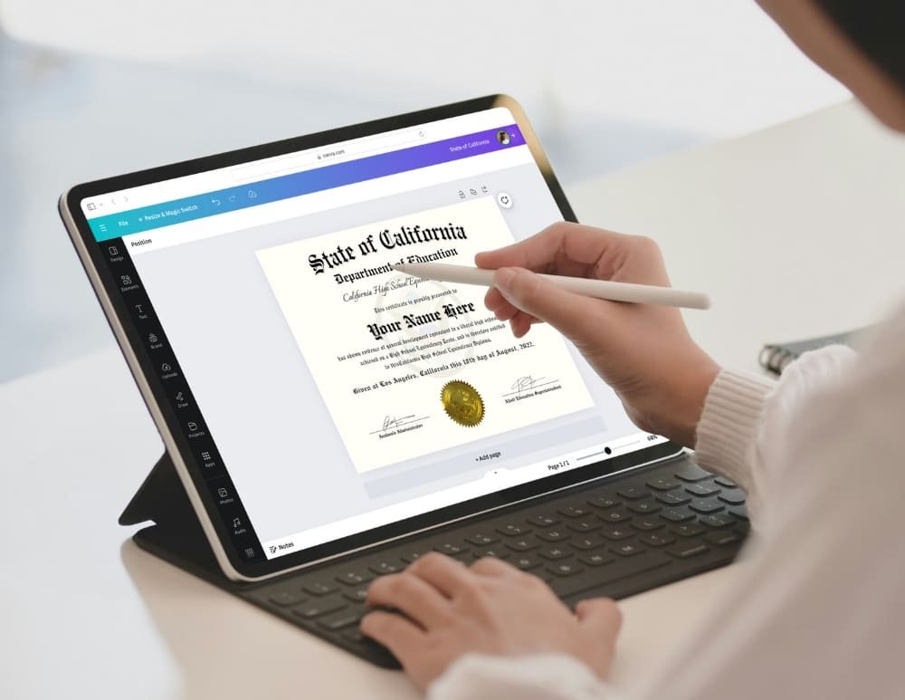 GED Diploma Certificate | Online Diploma Maker