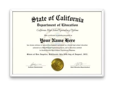GED Diploma Certificate | Online Diploma Maker