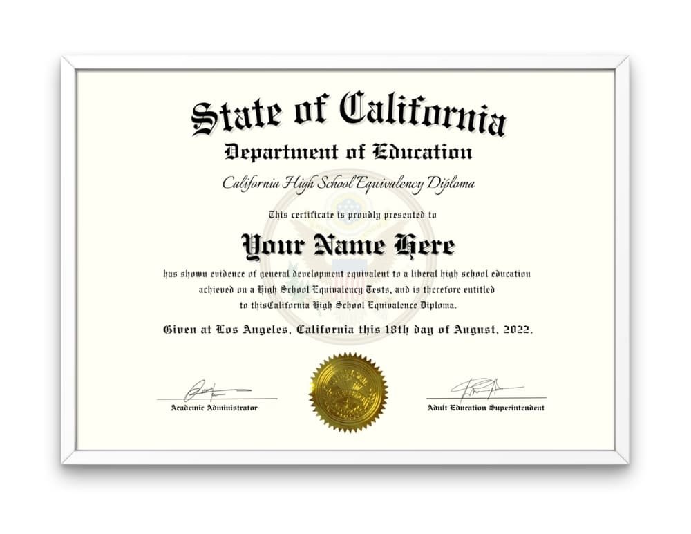 GED Diploma Certificate | Online Diploma Maker