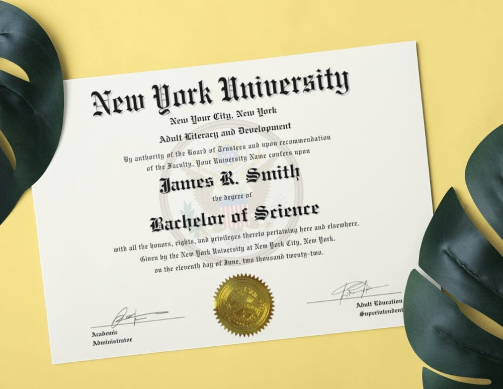 New York Diploma Template | Graduation Certificate