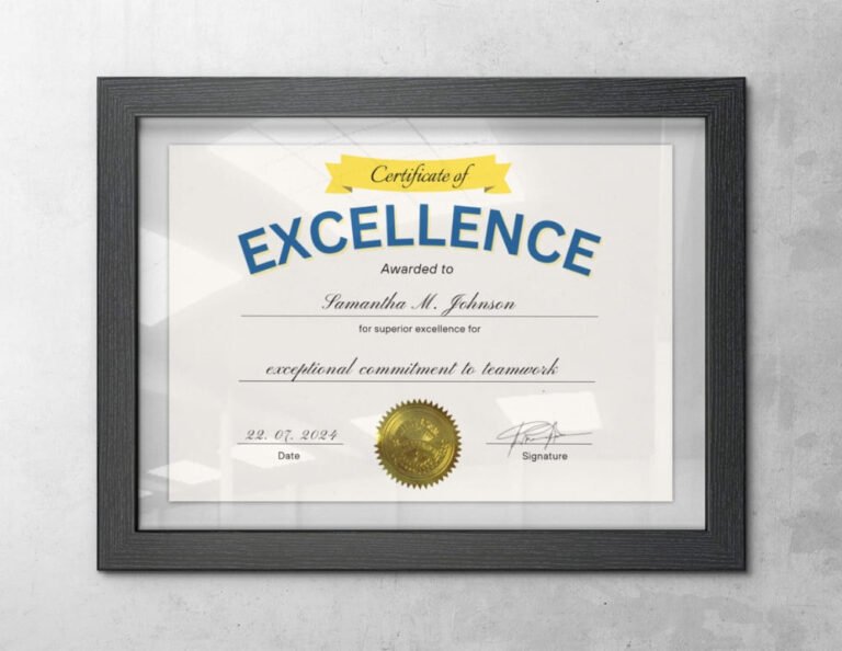 Certificate of Excellence Template | Download your certificate today!