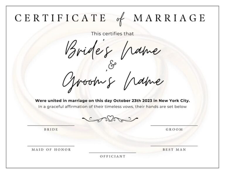 Find a Marriage License | Custom Personalized Marriage Certificate