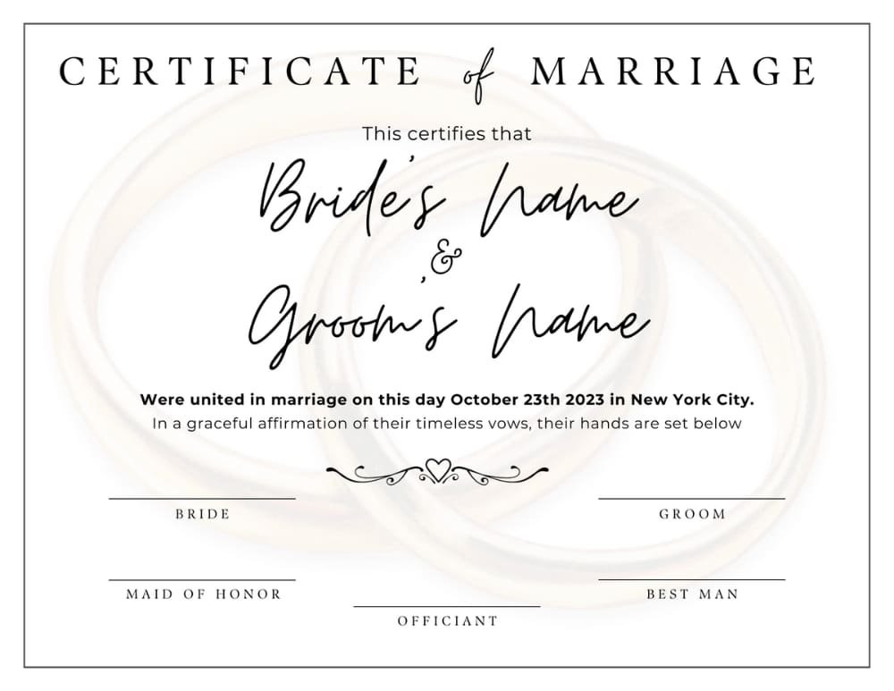 Printable New York Marriage License Application How To Use Cupid