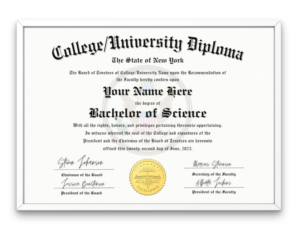 University Diploma Template | Custom Diploma Certificate