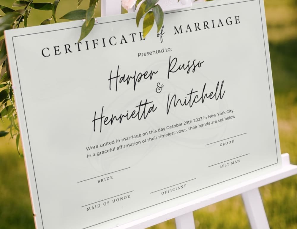 Virtual Wedding Certificate | Real Looking Certificate of Marriage