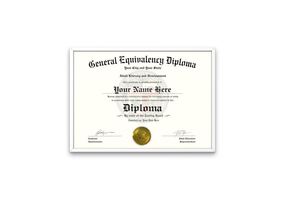 Los Angeles GED Diploma Template | Instant Download
