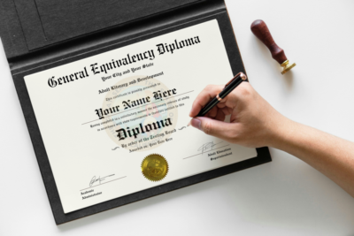 California GED Diploma Template | Instant download